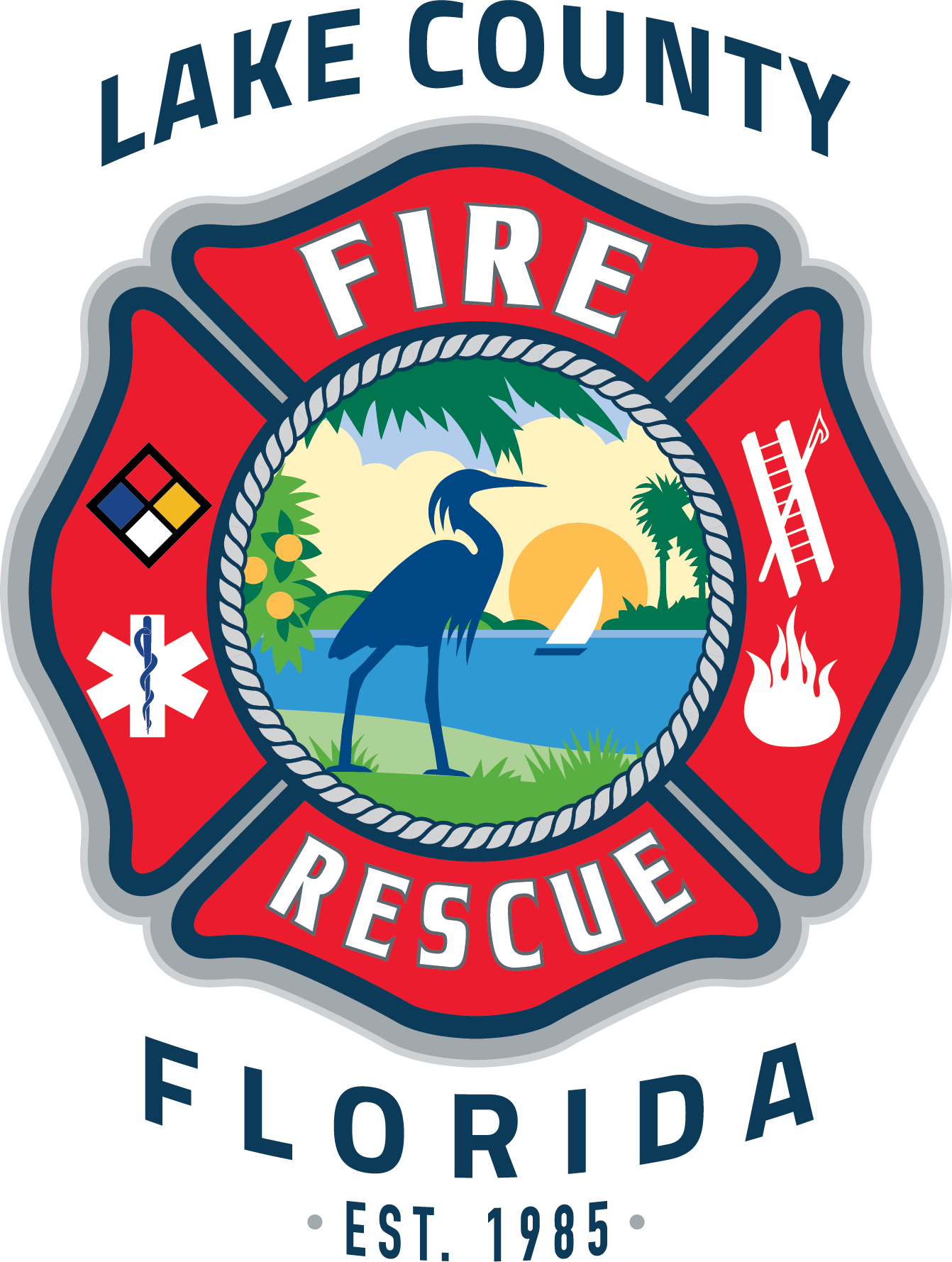 Lake County Fire Rescue Logo - 4 color (PNG)