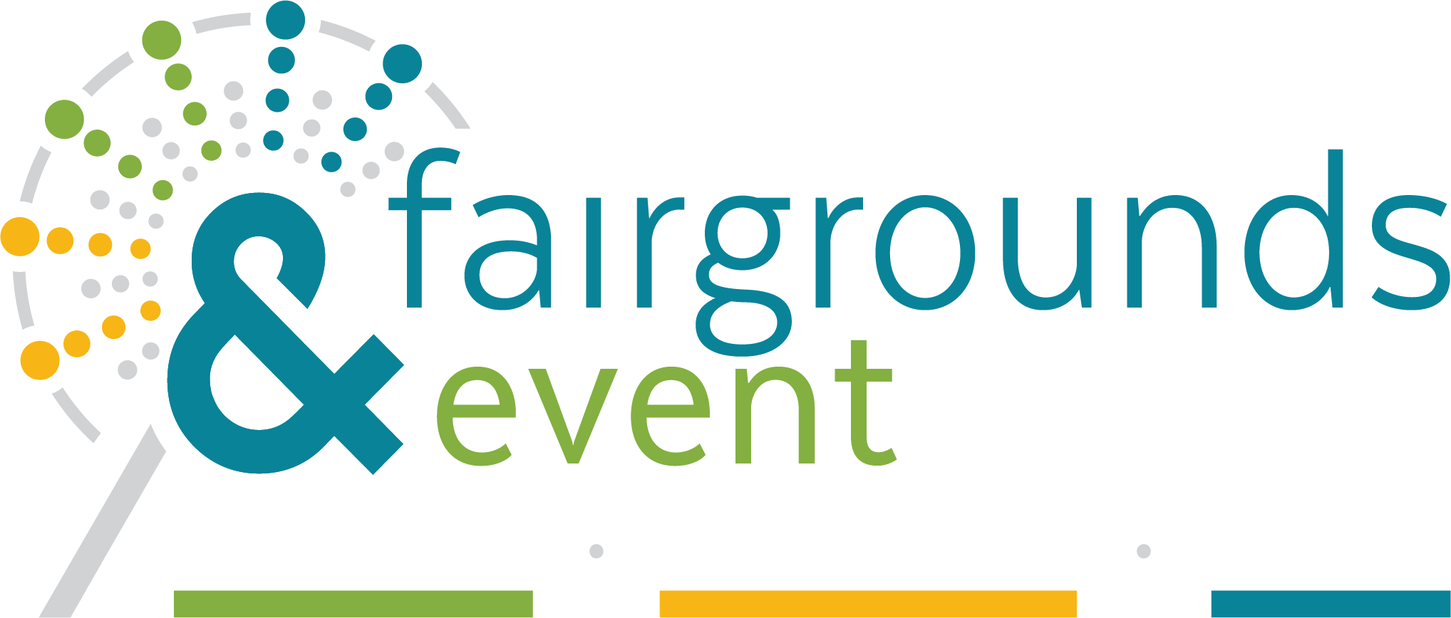 Fairgrounds & Event Center Logo - Color, horizontal, white lettering (PNG)
